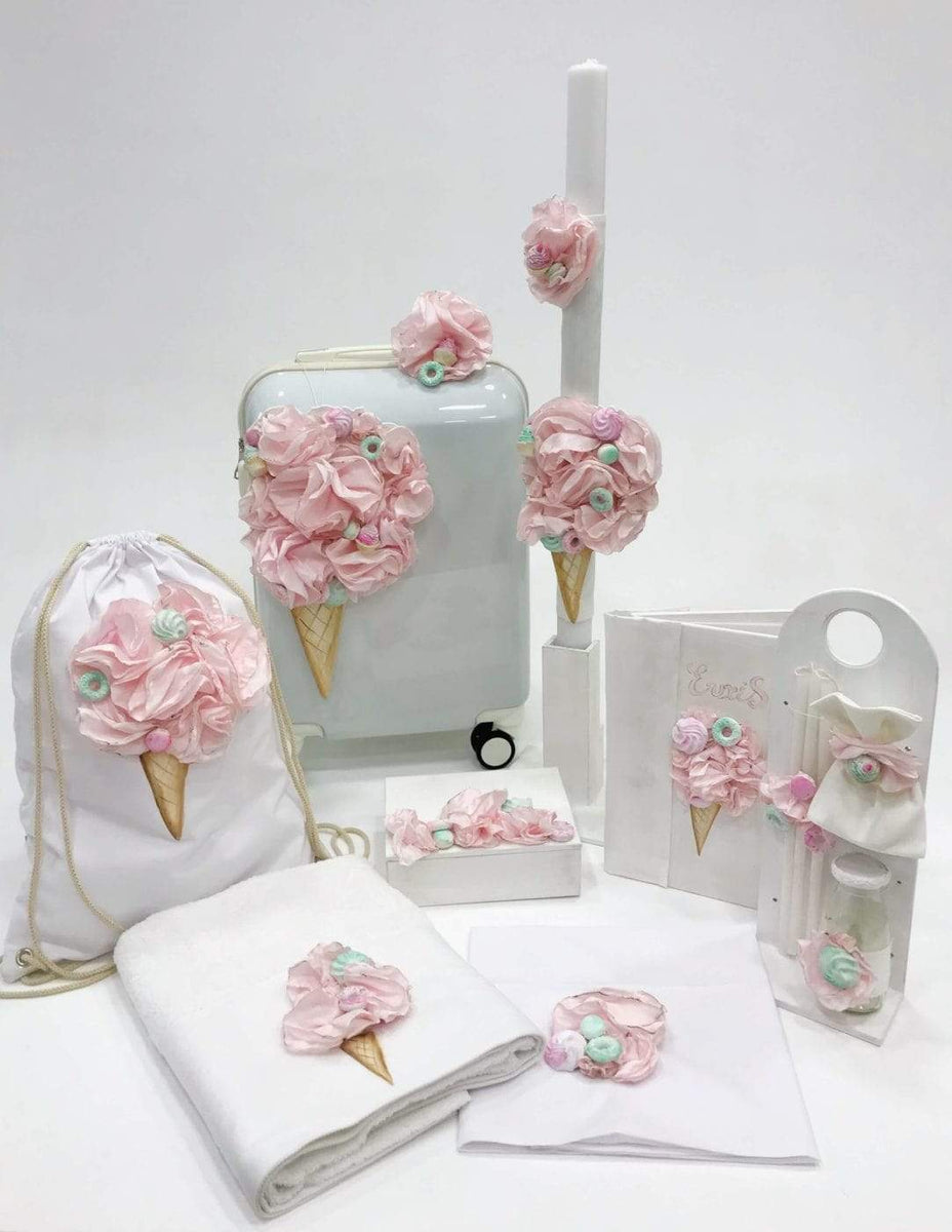 Flower Ice Cream Girls' Baptism Set | ELEKTRAS EKLECTIC FAVORS