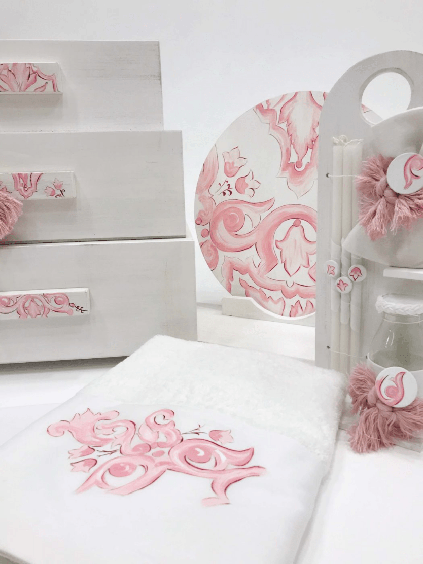 Motif Bag or Dresser Baptism / Christening Set | ELEKTRAS EKLECTIC FAVORS